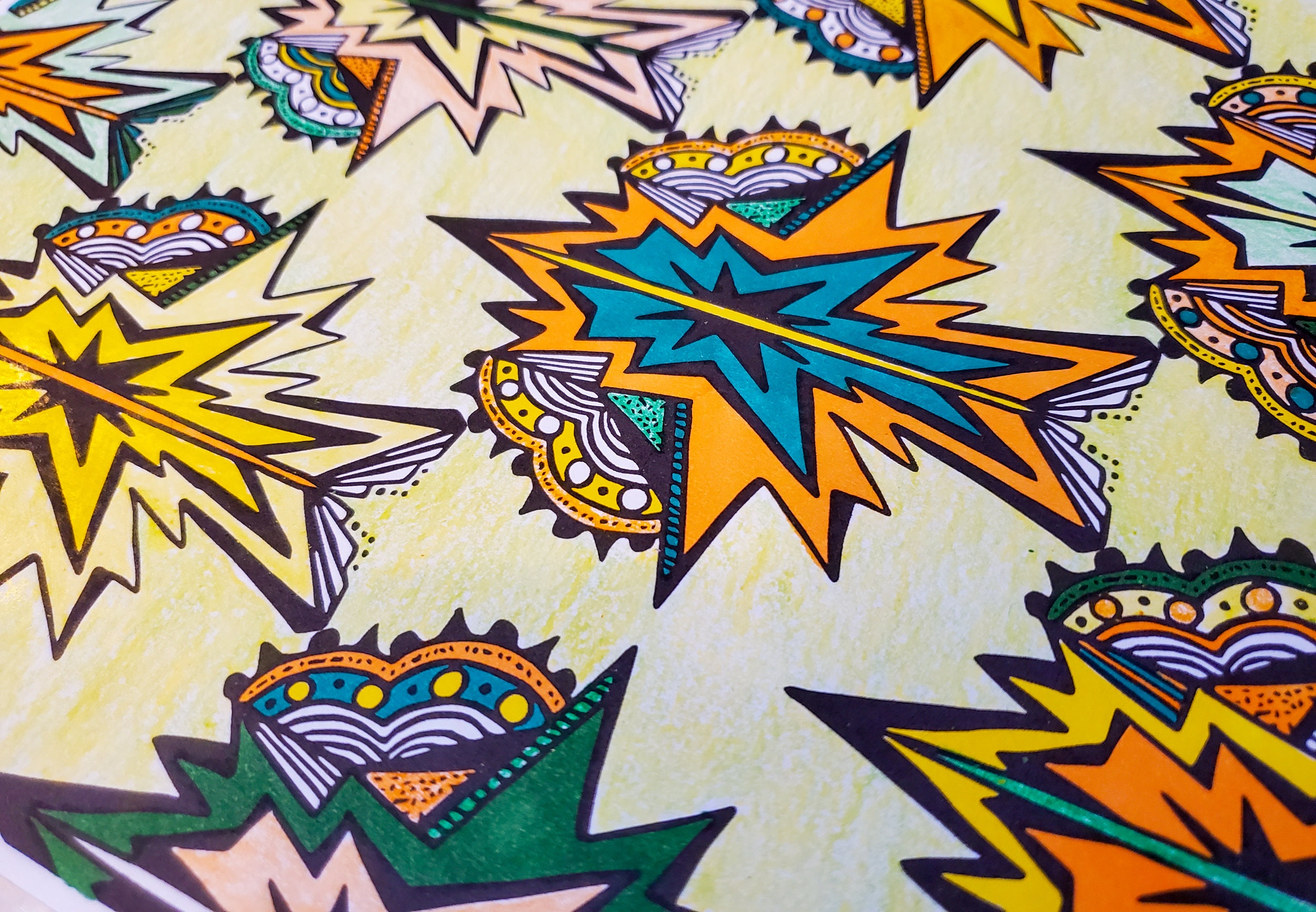 All Over Pattern Fun Printable Coloring Page - Etsy