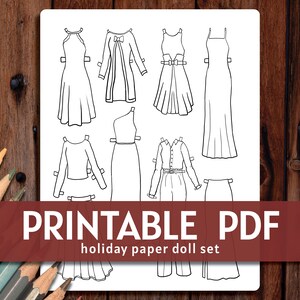 Paper Doll Print & Color - Holiday Collection - Etsy