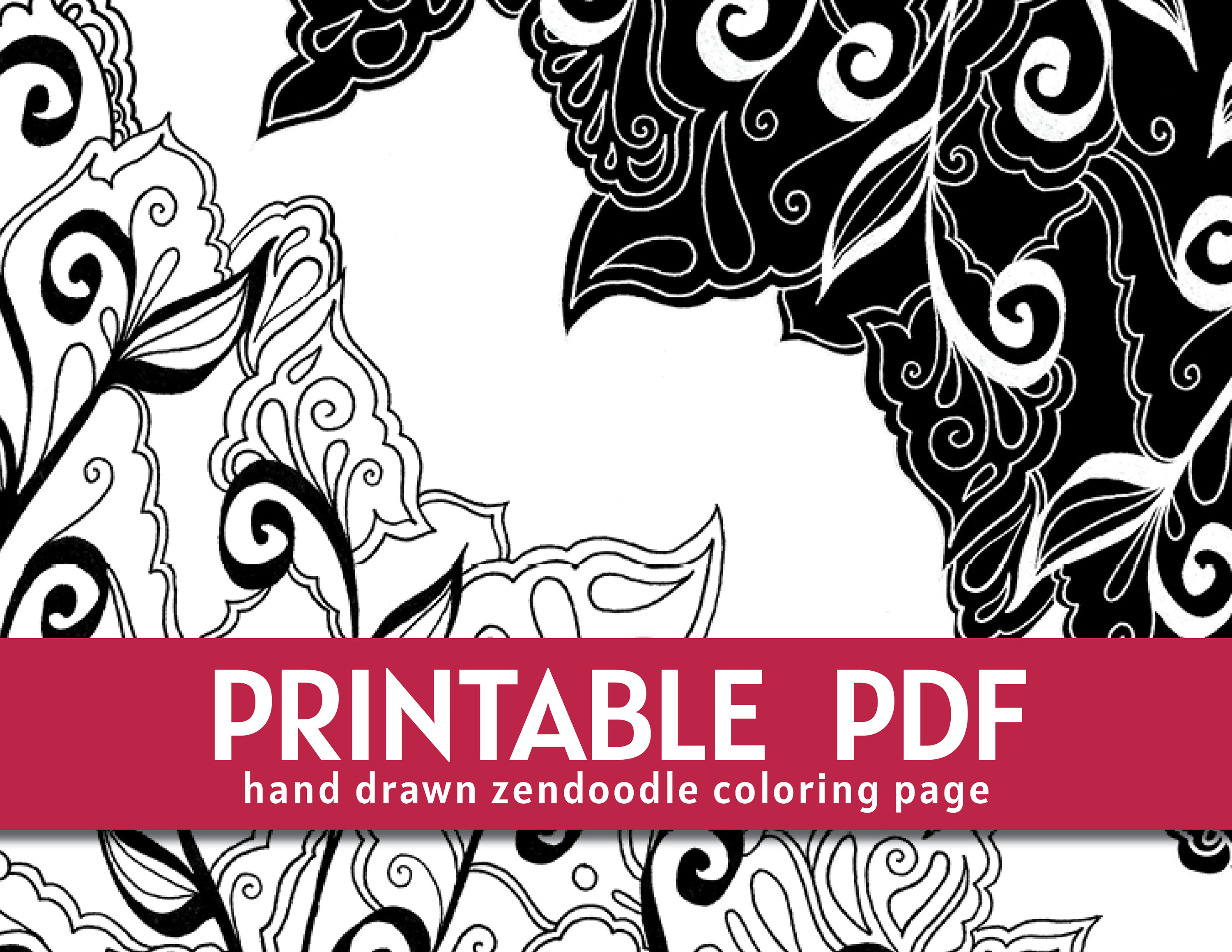 Swirly Printable Coloring Page - Etsy