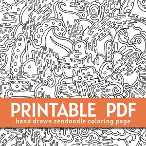 Original Doodle Coloring Page - Printable - Etsy