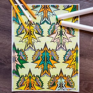 All Over Pattern Fun Printable Coloring Page - Etsy