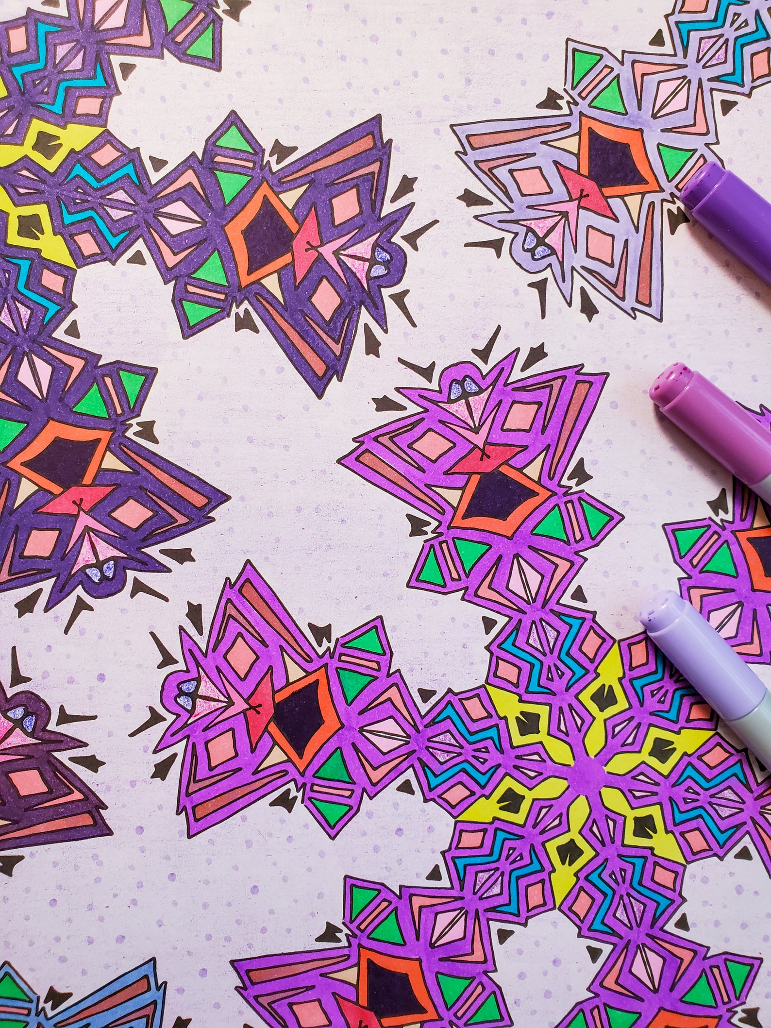 Fun Mandala Pattern Coloring Page - Etsy
