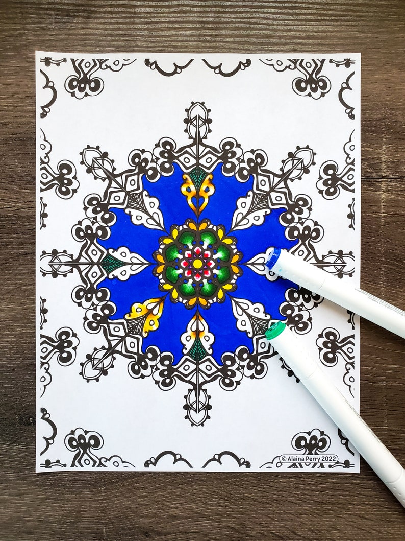 Printable Doodle Mandala Page - Etsy