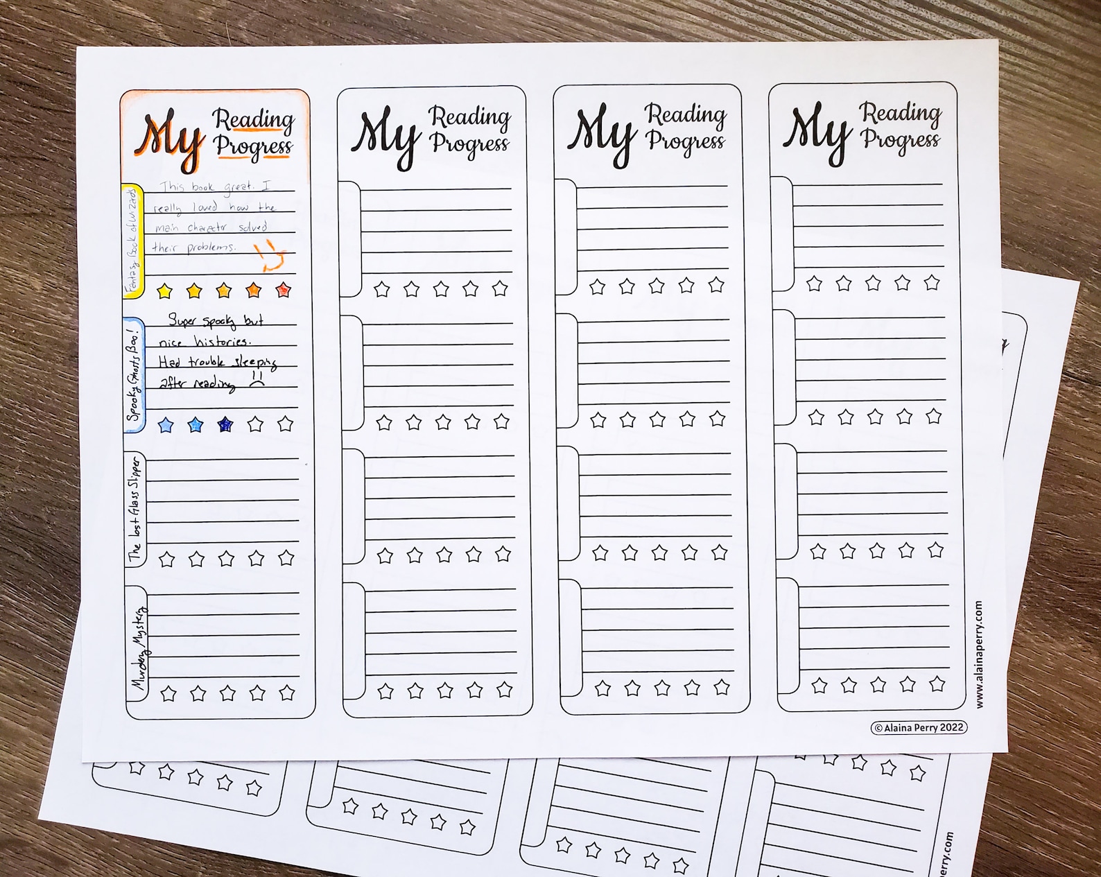 Reading Progress Tracking Printable Bookmark - Etsy