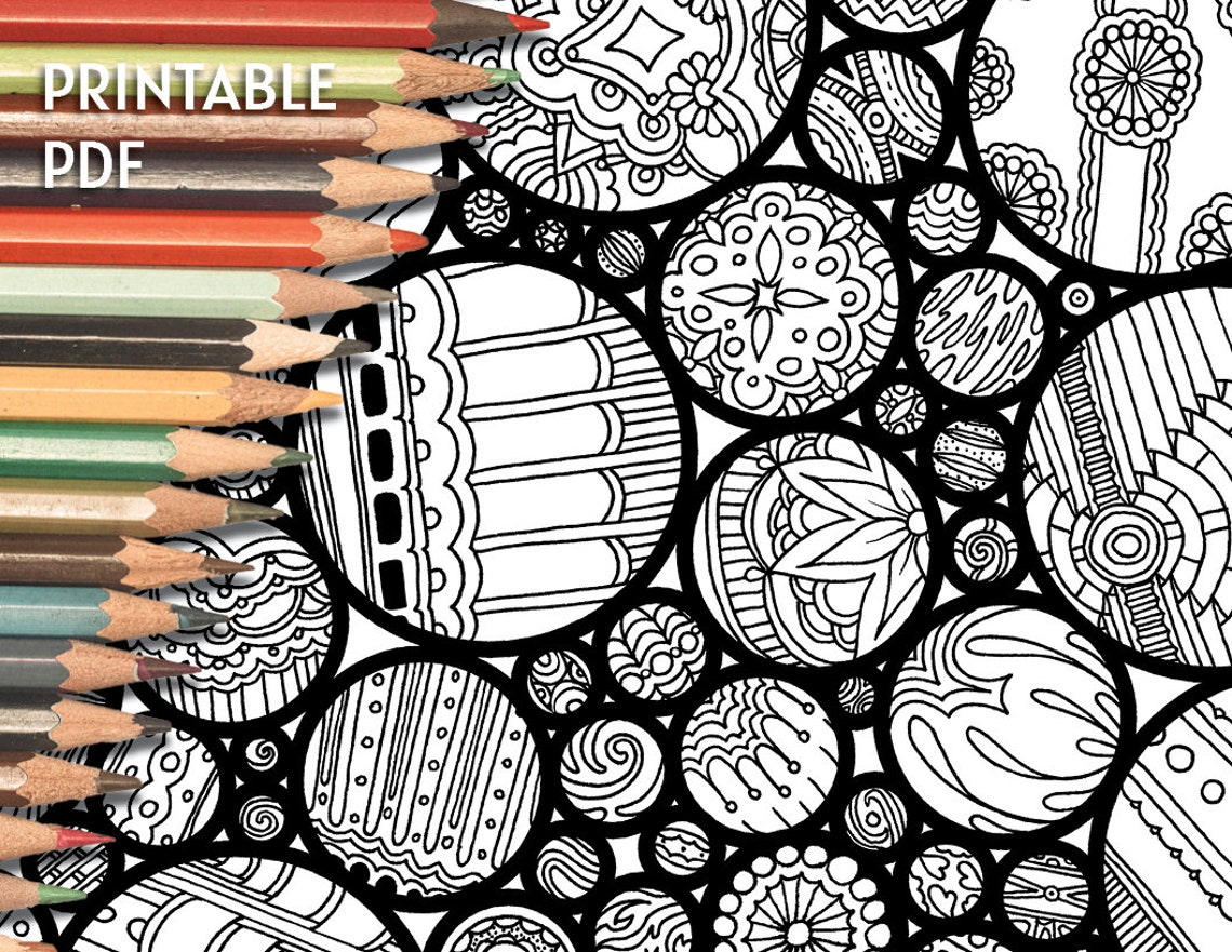 Doodle Coloring Page - Etsy