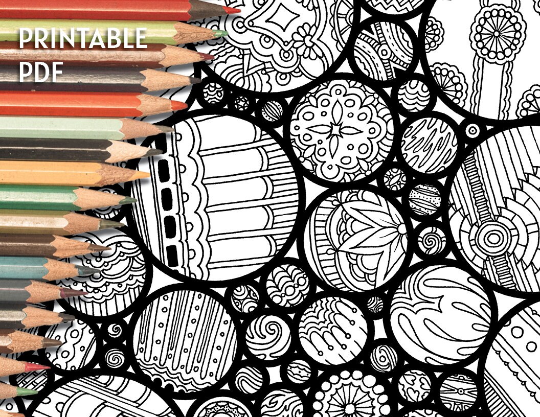 Doodle Coloring Page - Etsy