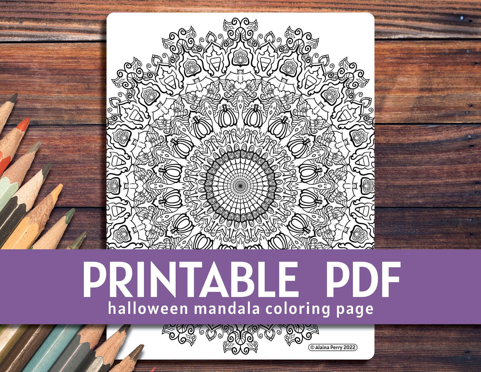 Halloween Coloring Page Bundle of Six - Printable - Etsy