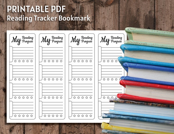 Reading Progress Tracking Printable Bookmark - Etsy