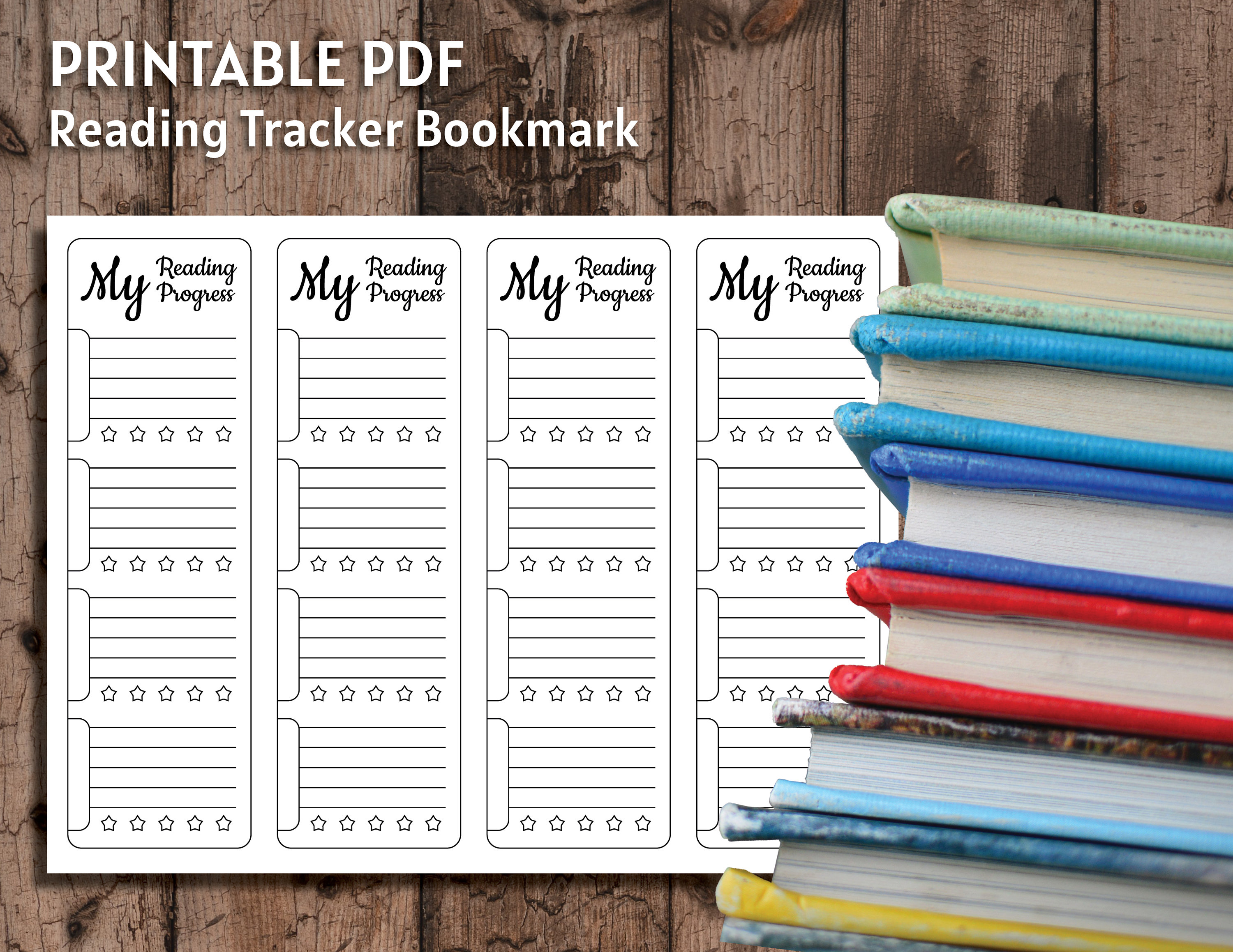 Reading Progress Tracking Printable Bookmark - Etsy