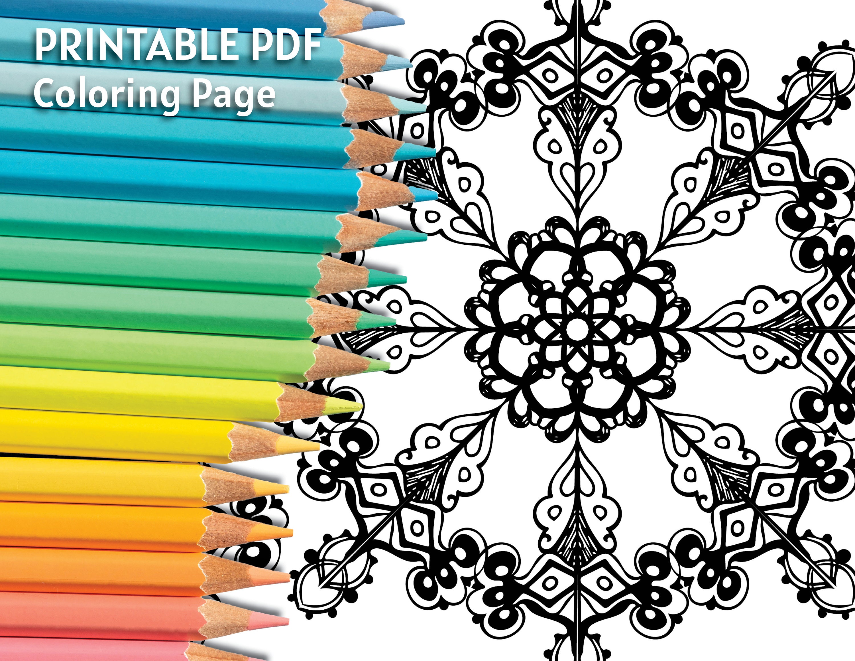 Printable Doodle Mandala Page - Etsy