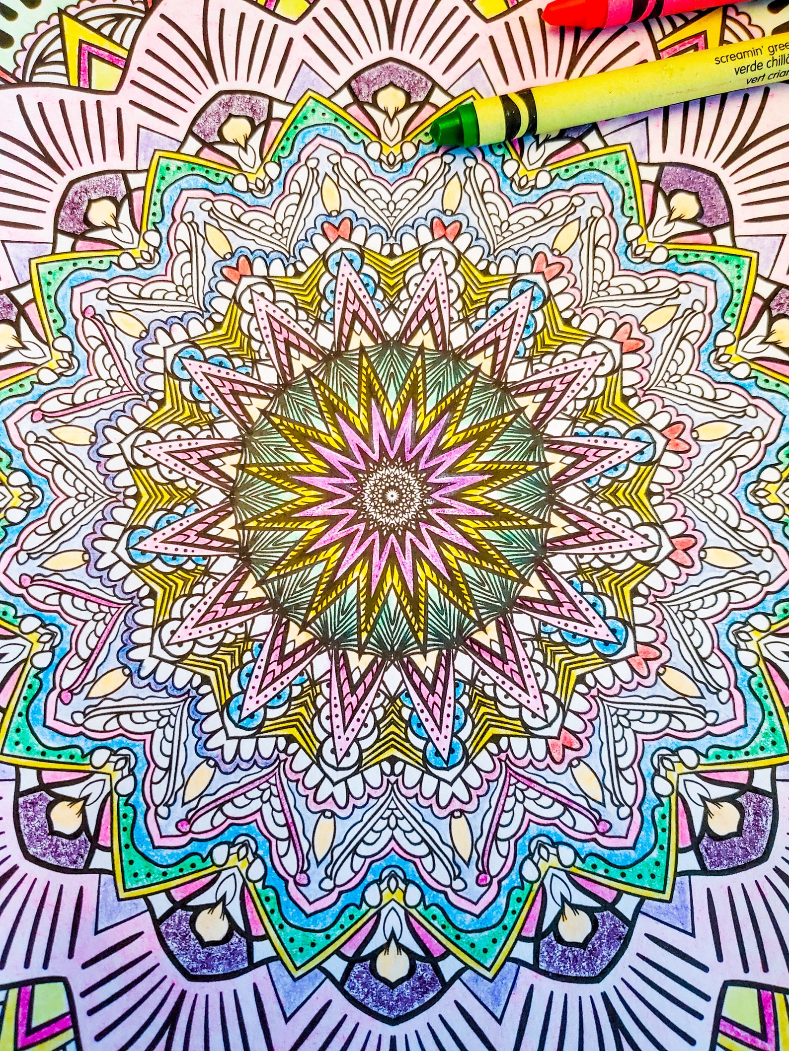 Fun Mandala Detailed Coloring Page Digital Download Printable - Etsy