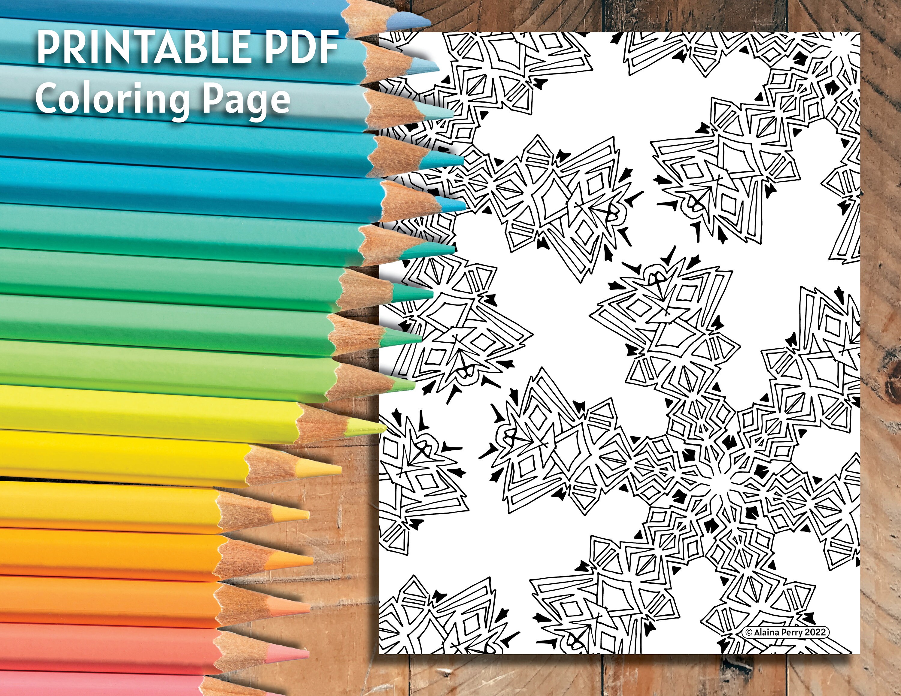 Fun Mandala Pattern Coloring Page - Etsy