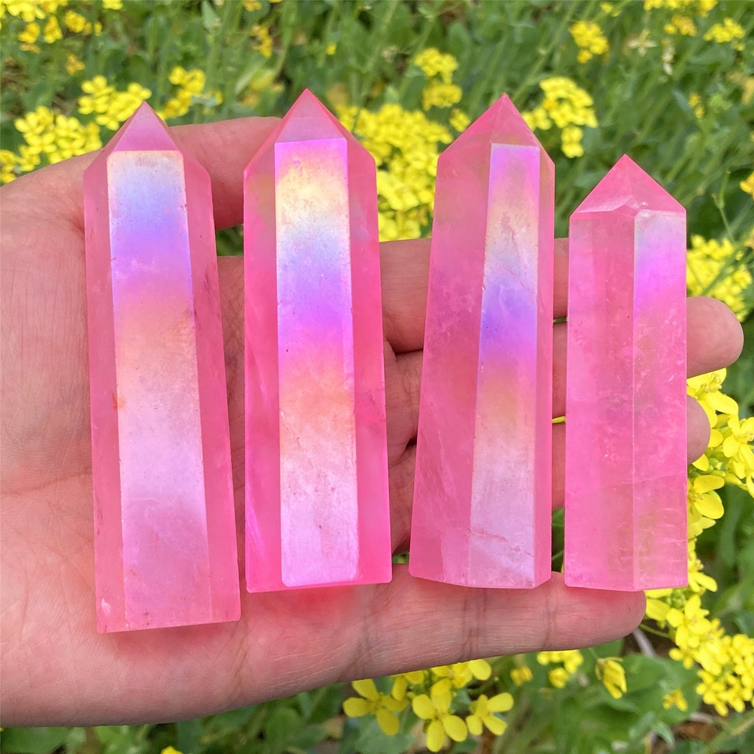 Red Titanium Rainbow Obelisk,quartz Tower,crystal Point Wand,rock,home ...