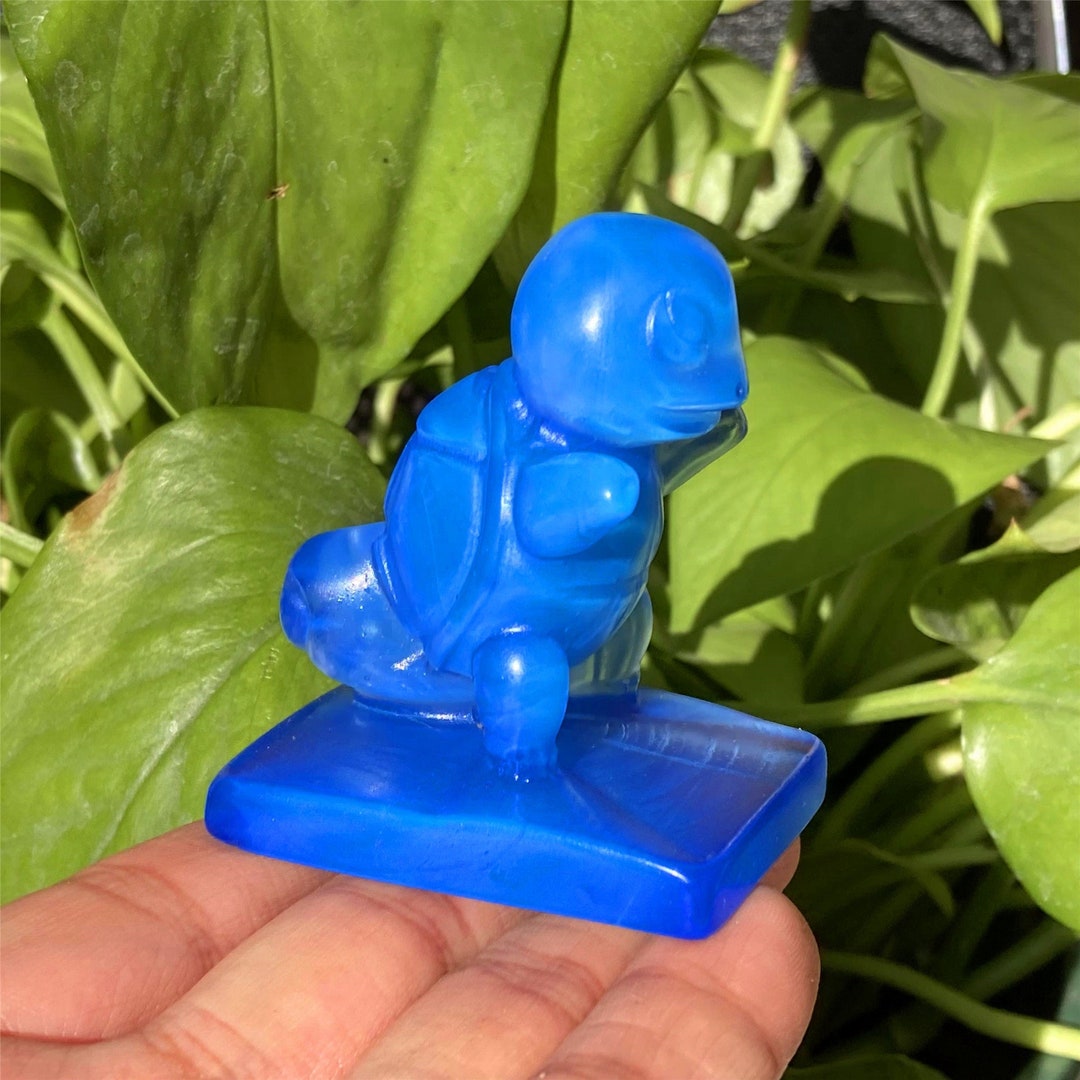 2 Blue Opalite Pokemon Squirtle Elf Carving,quartz Crystal Pokemon ...