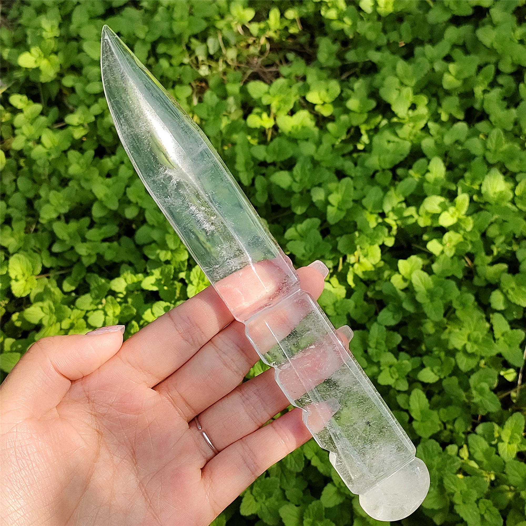 Natural Hand Carved Clear Quartz Knifecrystal Quartz - Etsy