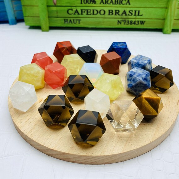 Natural Mix Mini Quartz Polyhedron Hand Carvedquartz Crystal - Etsy