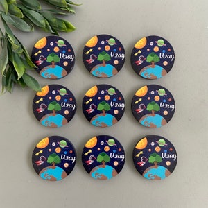 Wooden Name Magnet, Space Themed Nursery Decor, Space Magnet Gift ...