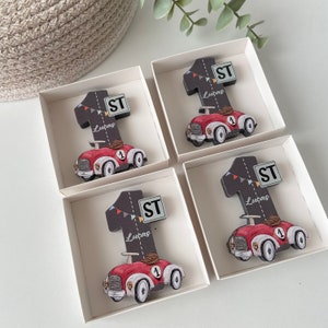 1st Birthday Car Magnet Favors - Race Car Party Favors Decorations ...