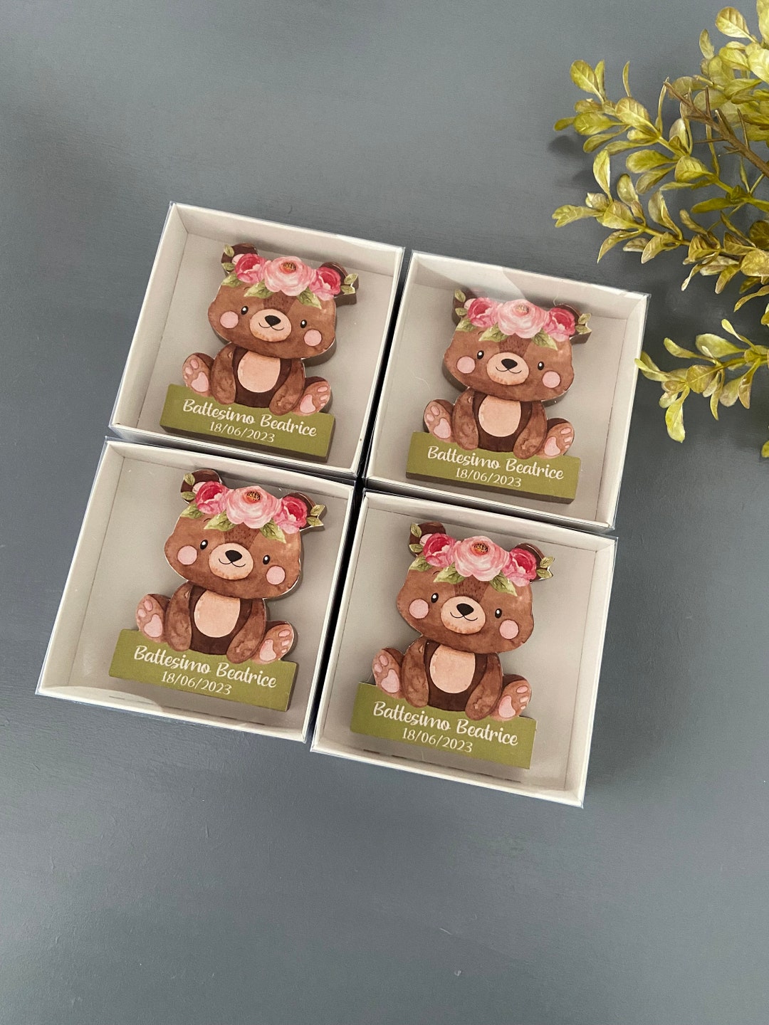 Teddy Bear Magnet Favors-baby Shower Favors, Beary First Birthday Party ...