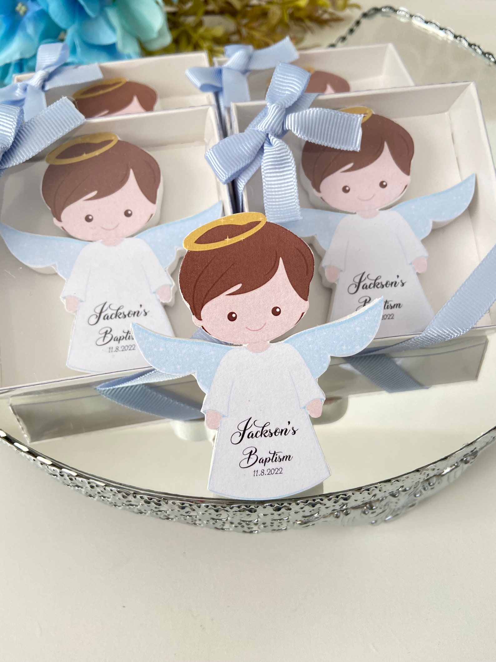 Baptism Wood Angel Favors Baptism Custom Favors Baptism - Etsy