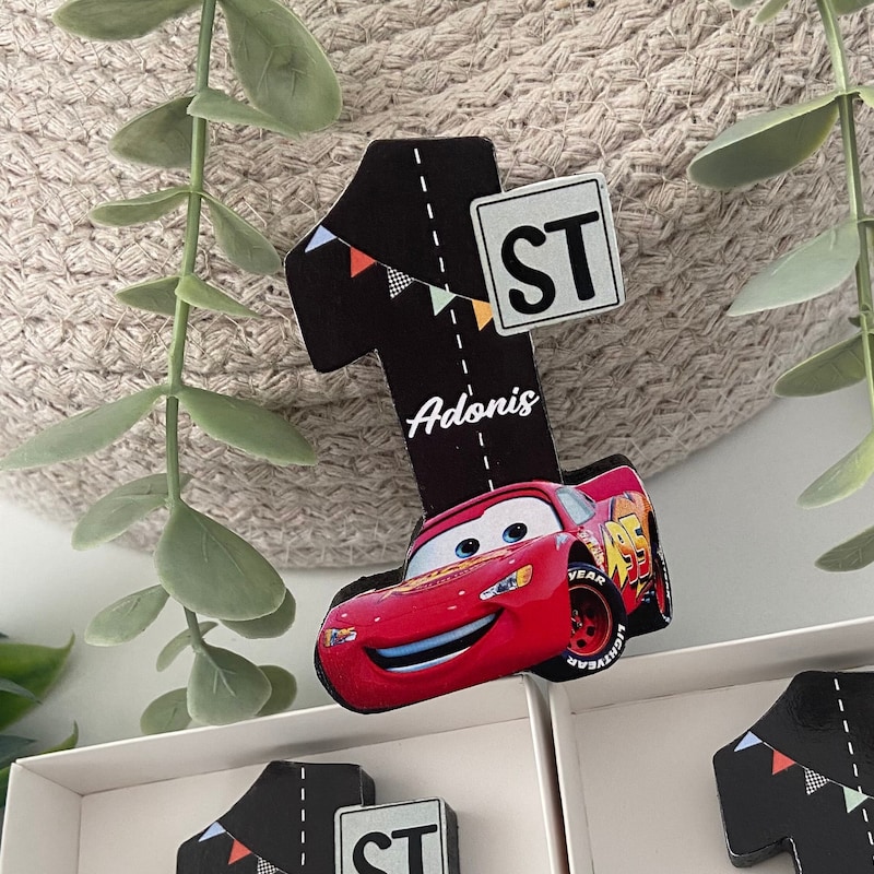 Race Car Birthday Magnet - Etsy