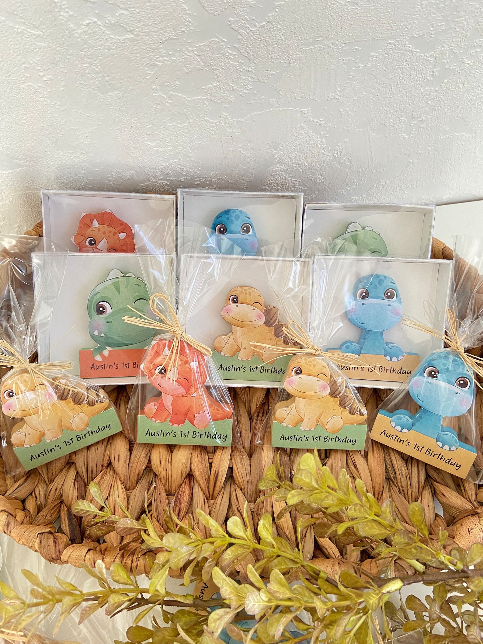 Personalized Dinosaur Party Blue Dinosaur Magnet Dinosaur - Etsy