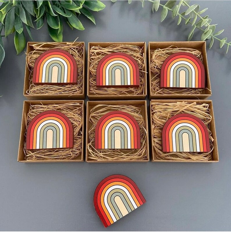 Rainbow Magnet Custom Rainbow Baby Shower Favors Boho - Etsy