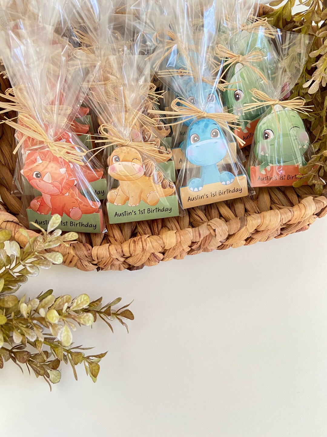 Personalized Dinosaur Birthday Party Gift Magnet, Dinosaur Party Favors ...