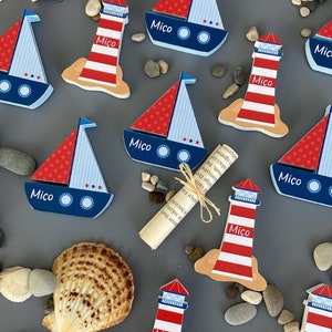 Lighthouse Magnet Favors,sailboats Favors,beach Themed Favours,nautical ...