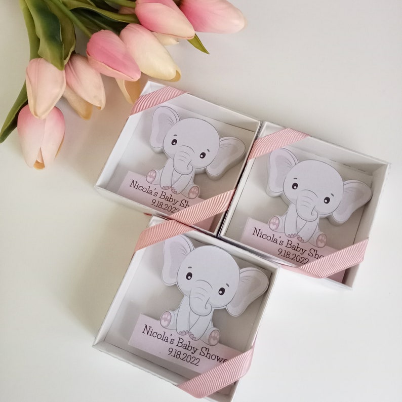 Personalized Elephant Baby Shower Favors Boys Girls MAGNET - Etsy