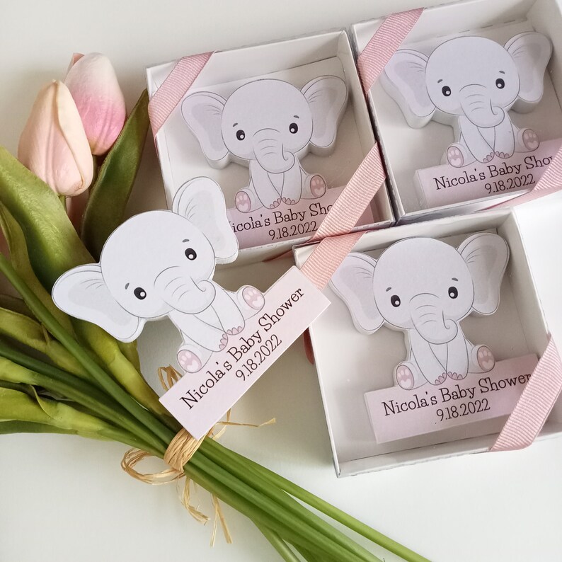 Personalized Elephant Baby Shower Favors Boys Girls MAGNET - Etsy