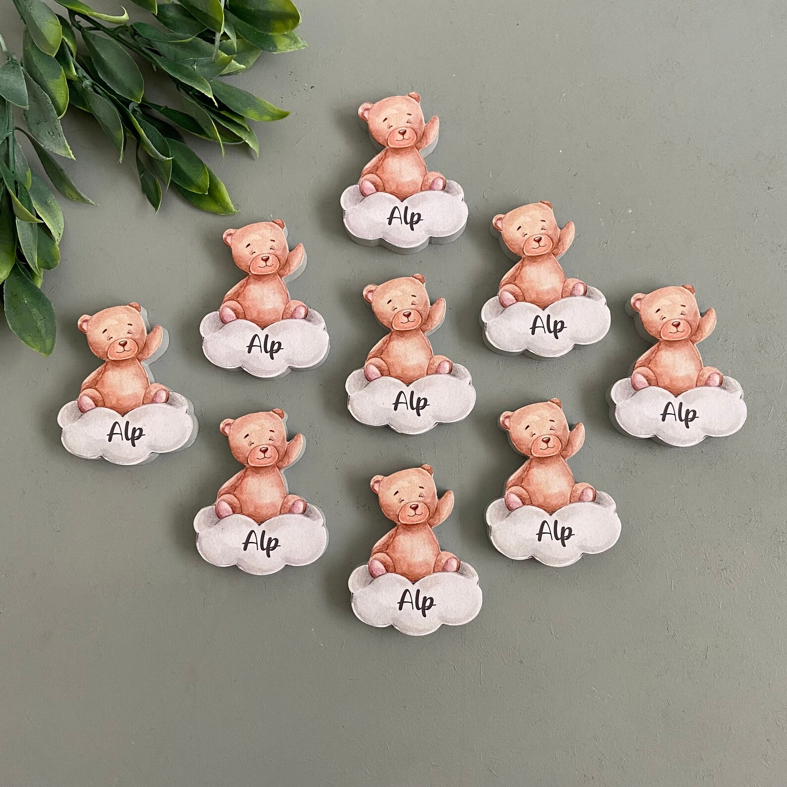 Custom Wooden Bear Doll Gifts, Name Bear Magnet, Personalized Gifts, We ...
