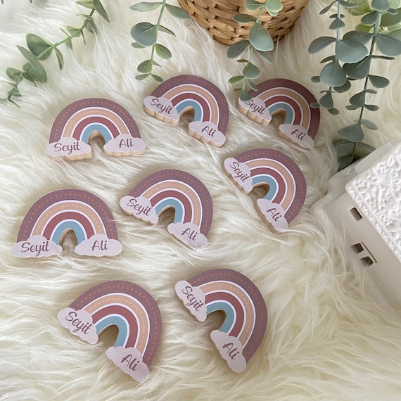 Rainbow Magnet Custom Rainbow Baby Shower Favors Boho - Etsy