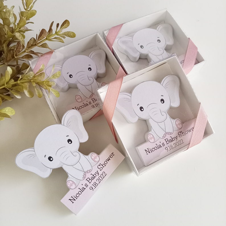 Personalized Elephant Baby Shower Favors Boys Girls MAGNET - Etsy