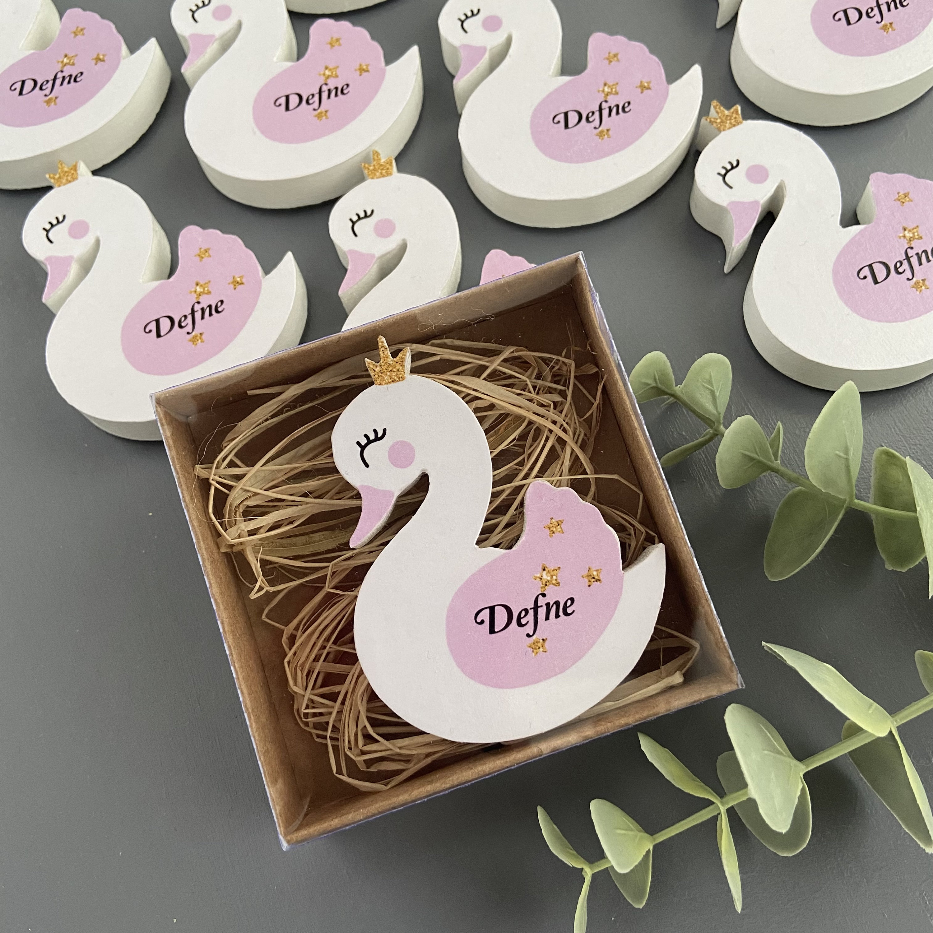 Custom Swan Magnet, Swan Baby Shower, Swan First Birthday, Swan Party ...