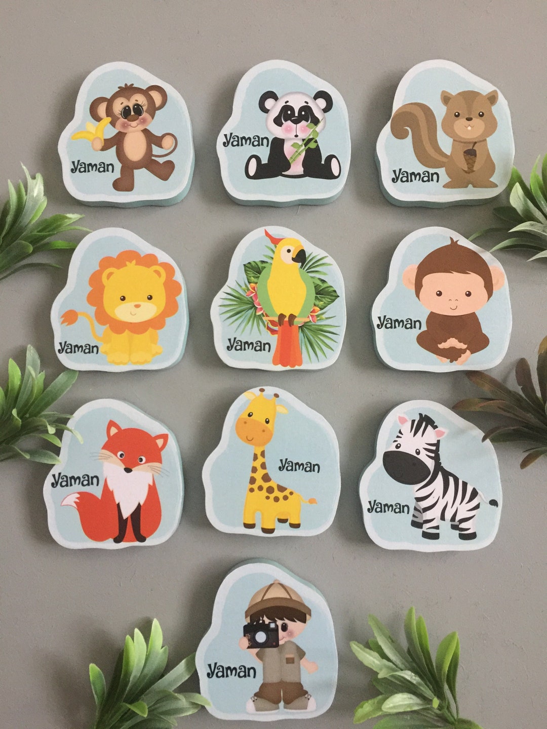 Safari Theme, Forest Animals, Safari Magnet, Safari Animals Baby Shower ...