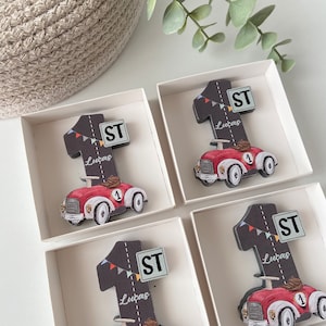 1st Birthday Car Magnet Favors - Race Car Party Favors Decorations ...