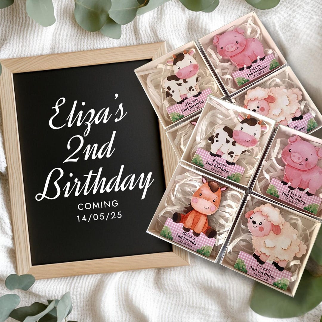 Cute Farm Animals Magnet, Farm Animals Birthday Party Favors, Farm ...
