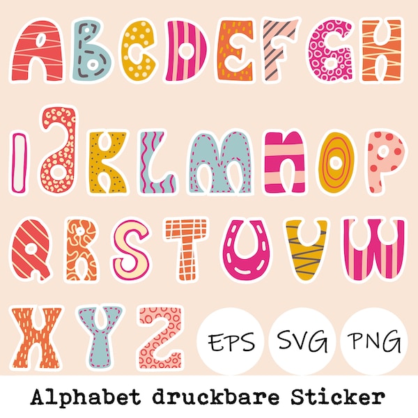 Abc Alphabet Stickers - Etsy