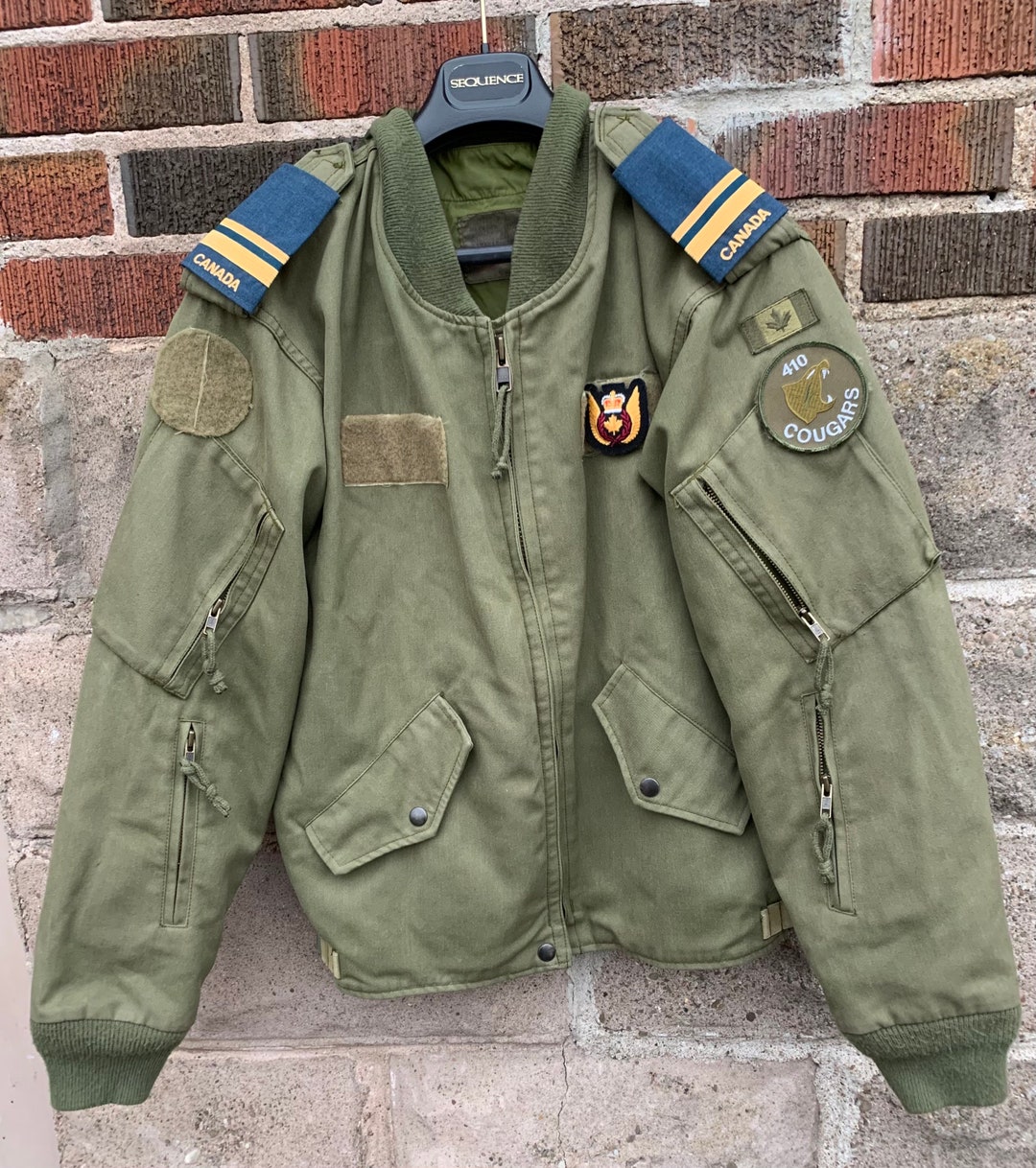 RCAF Flyers Jacket With Patches Ranks Size 7036 Mens Small Regular 36/ ...