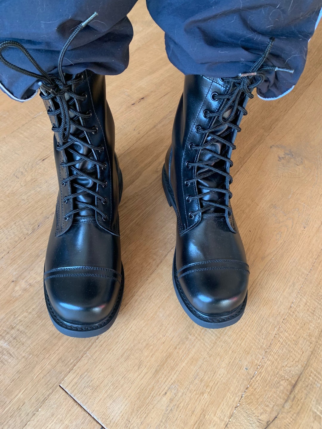 Military Style Jump Boot 9 Eyelet Combat Boots Various Size - Etsy