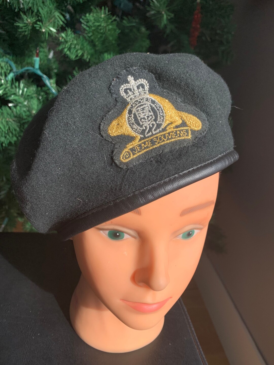 Canadian Army Beret With Patch R 22 Regiment Size 7-3/8 Medium Wool ...