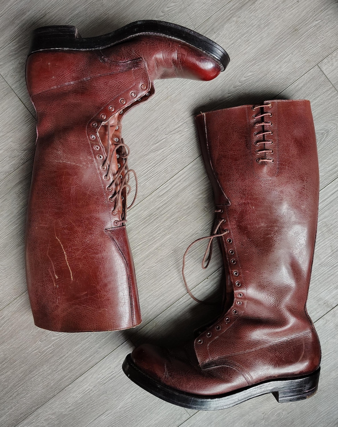 Size Men's 12 Vintage RCMP Leather Riding Boots Excellent Condition - Etsy