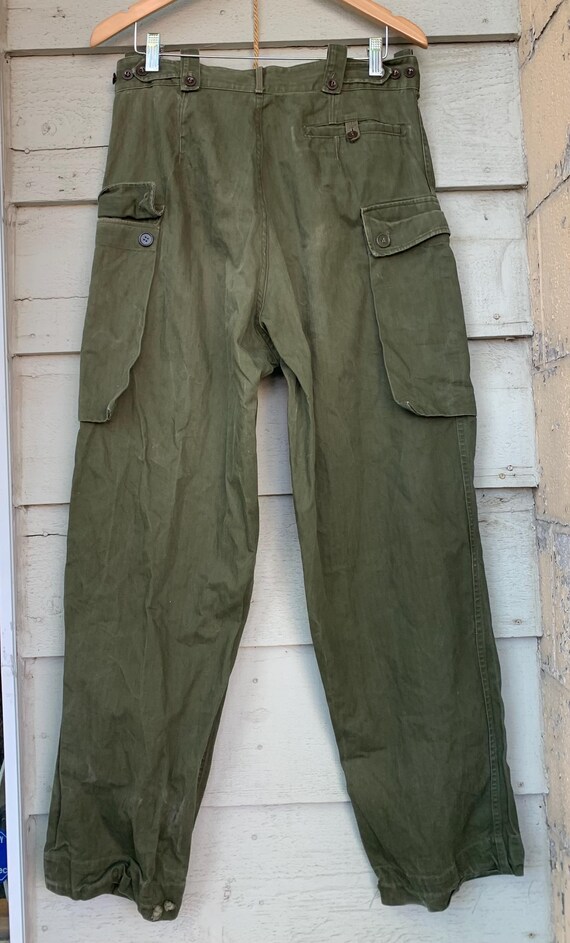 1962 Genuine Dutch Army Combat Trousers Sz 82-80 Mens… - Gem