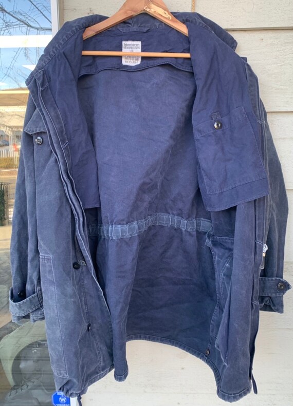 Genuine German Military Parka Solid Cotton Blue size … - Gem