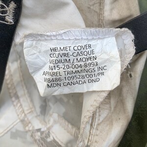 Canadian Cadpat Camo Snow Camo Helmet Cover Size Medium Genuine ...
