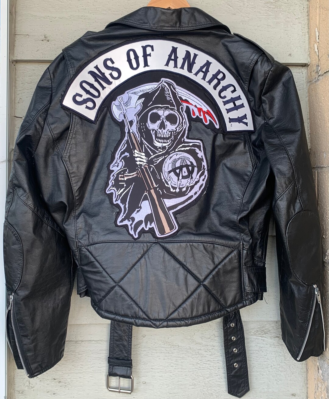 Sons of Anarchy Leather Jacket Made in Canada Size 42 Regular Fits 40 ...