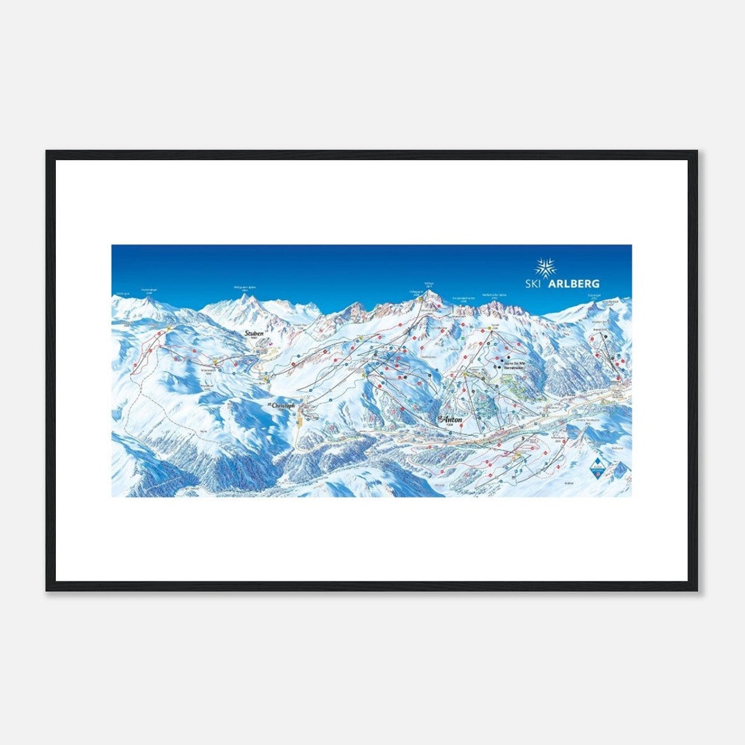 Ski Arlberg Ski Piste Map Poster/print - Etsy