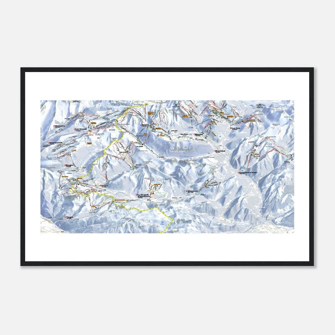 Portes Du Soleil Ski Piste Map Poster/print - Etsy