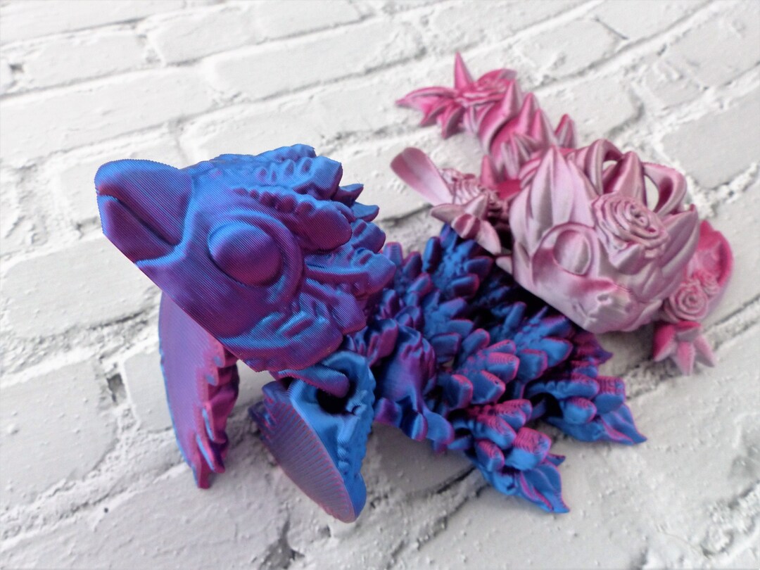 Tiny Rose Phoenix Wyvern Tiktok Articulated Dragon Rose Fidget - Etsy